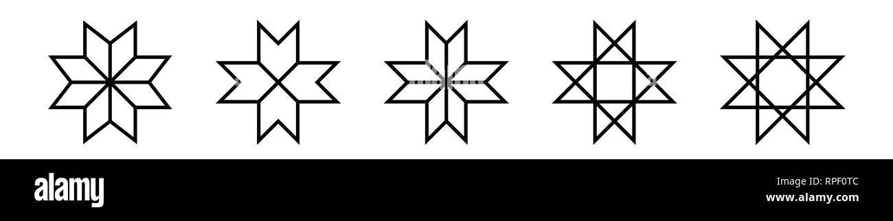 Set of ethnic baltic cross ornamental symbols. Vector illustration ...