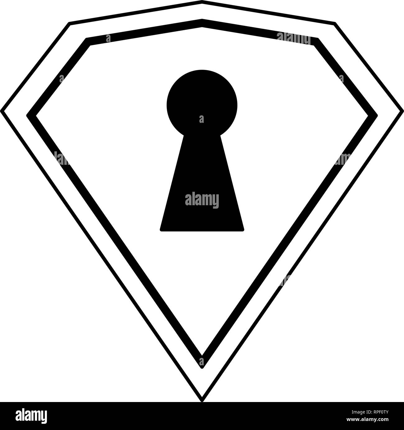 padlock key lock symbol black and white Stock Vector Image & Art - Alamy