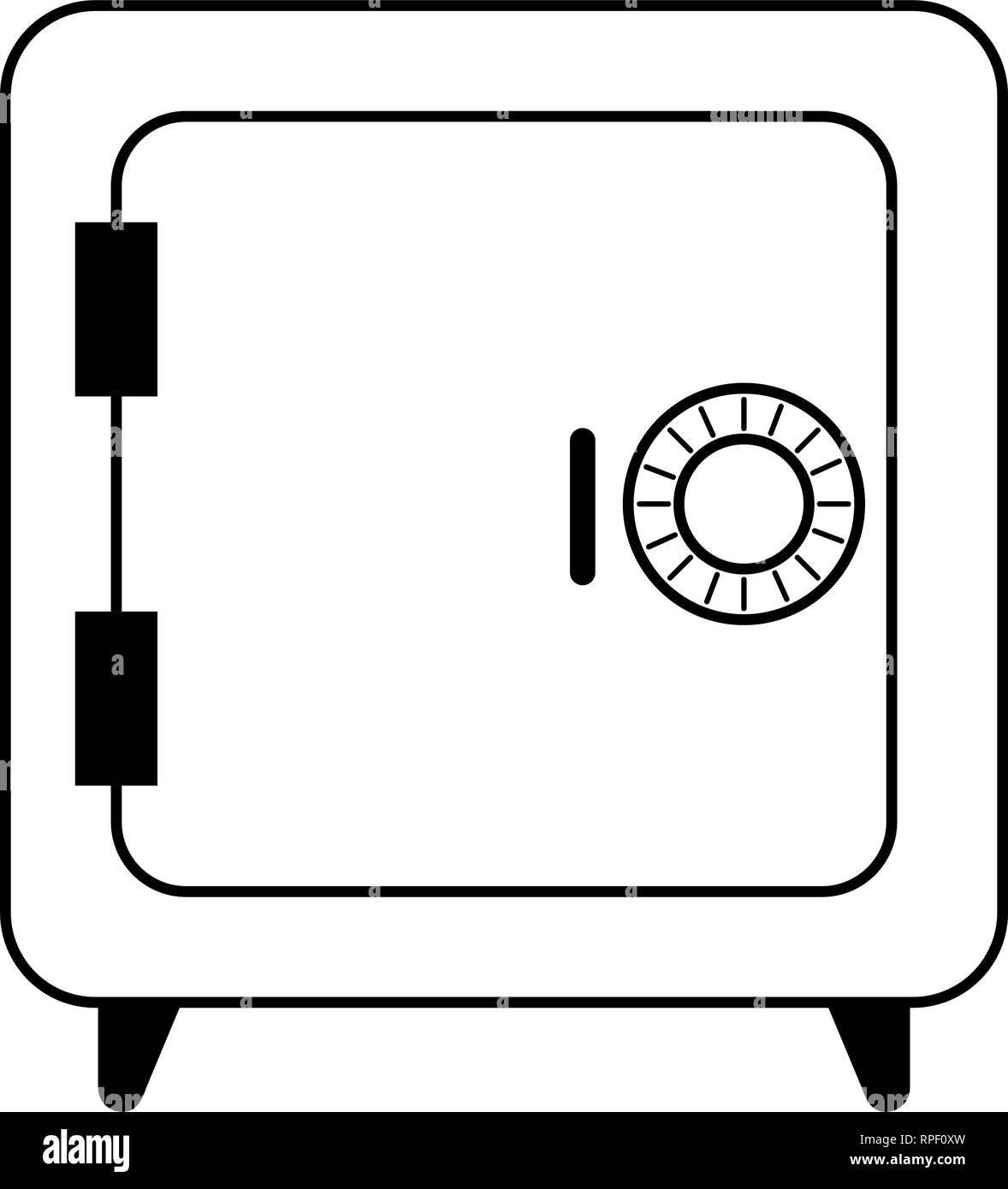 strongbox security symbol black and white Stock Vector Image & Art - Alamy