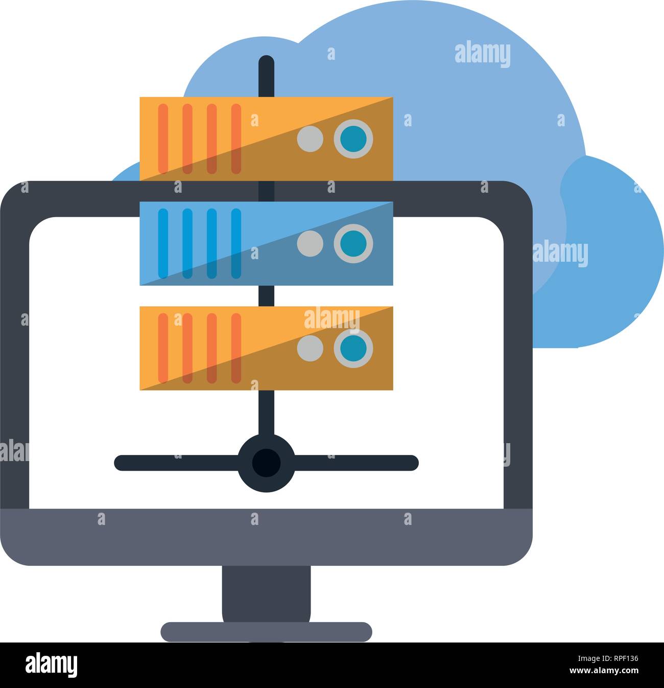 Computer database and cloud computing Stock Vector Image & Art - Alamy