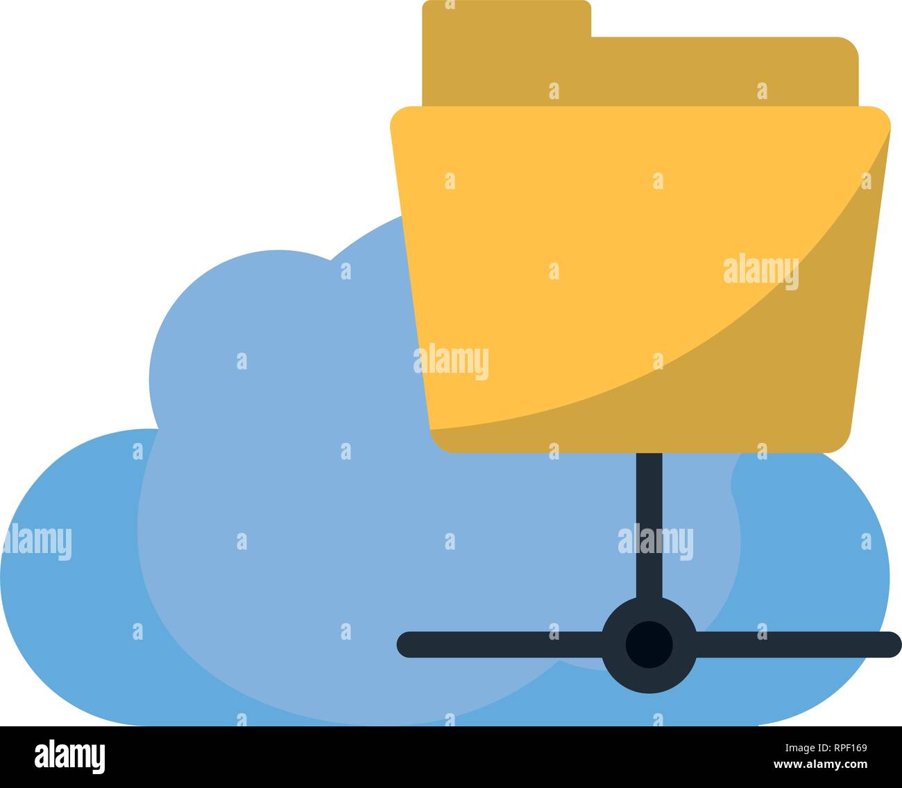 cloud computing and folder symbol Stock Vector Image & Art - Alamy