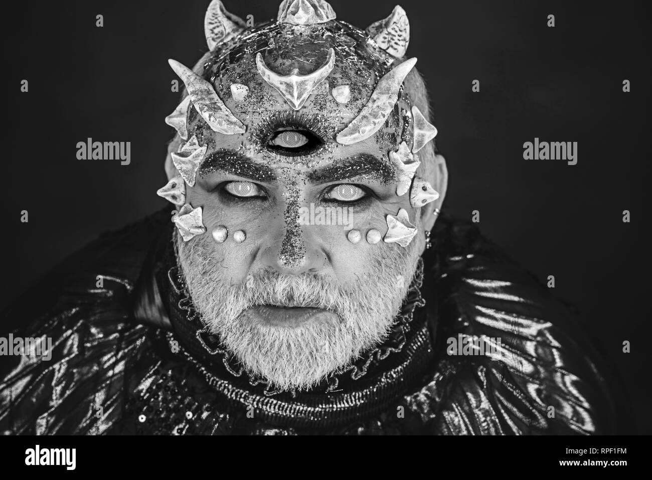 Demon like monster Black and White Stock Photos & Images - Alamy