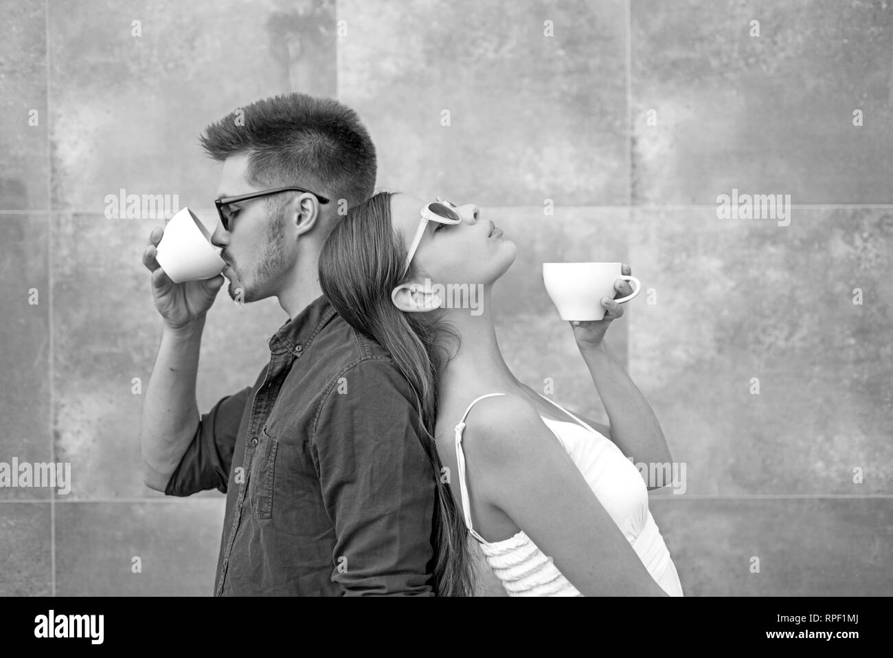 You can do coffee date any time. Girlfriend and boyfriend have espresso ...