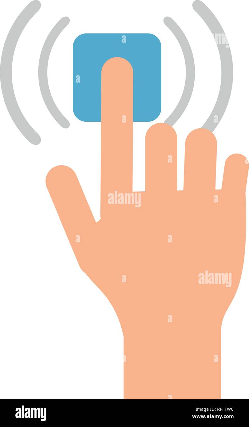 hand touching something with finger symbol Stock Vector Image & Art - Alamy