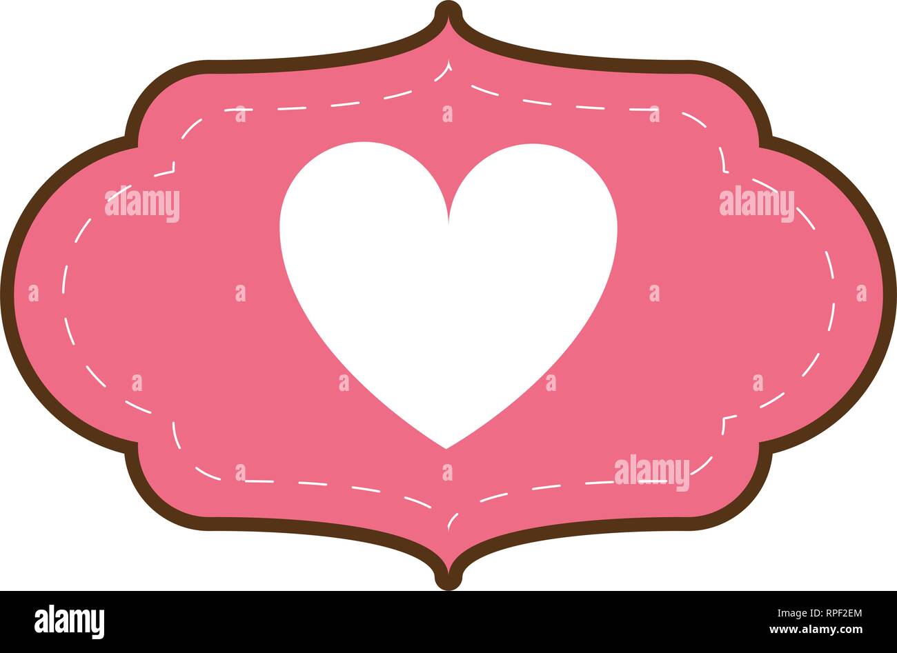 heart label frame symbol Stock Vector Image & Art - Alamy