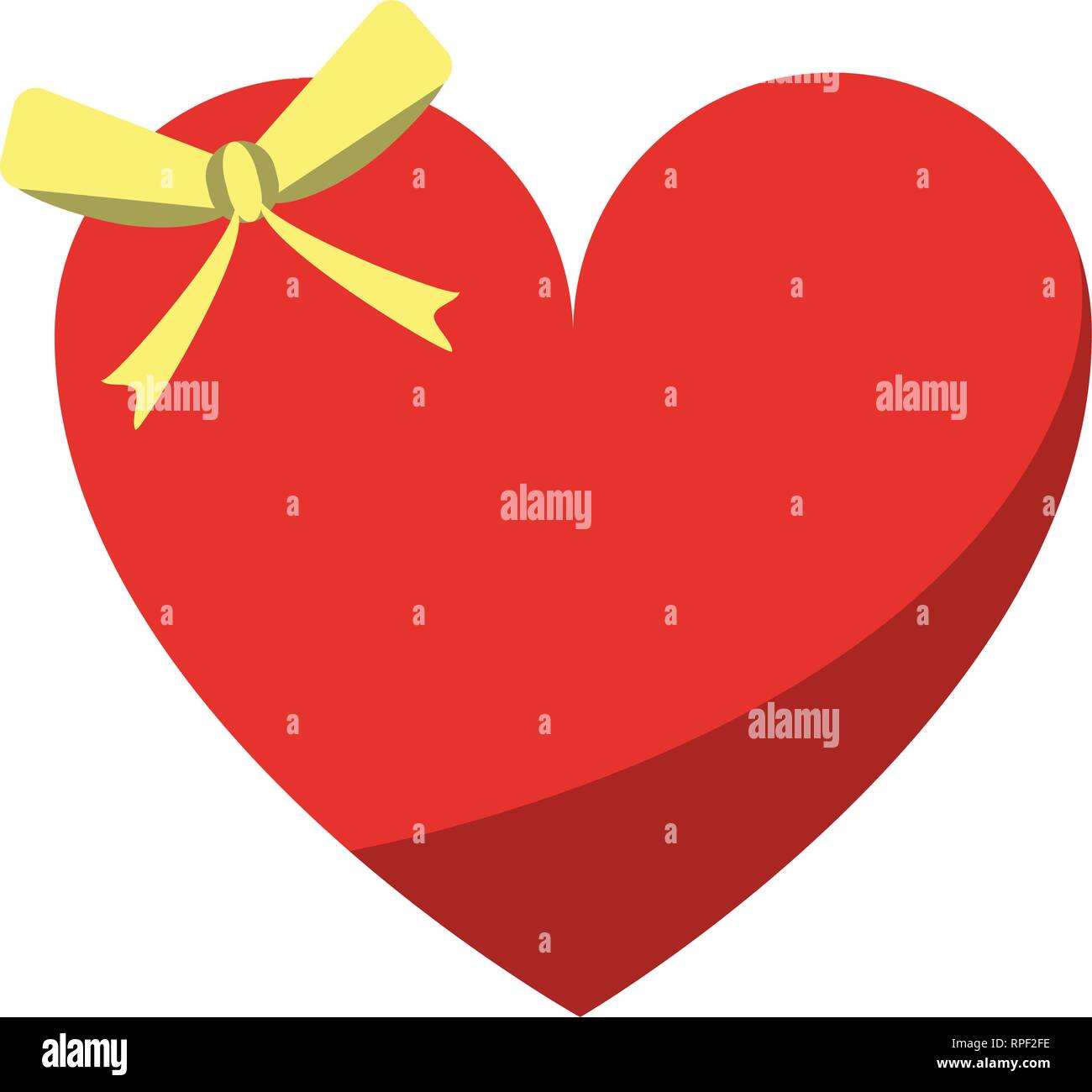 heart with bow symbol Stock Vector Image & Art - Alamy