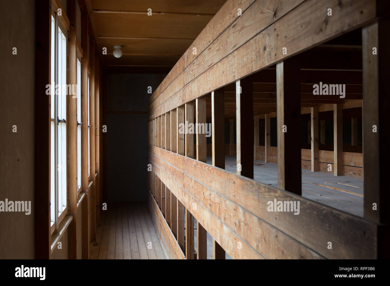 Nazi concentration camp barracks hi-res stock photography and images ...