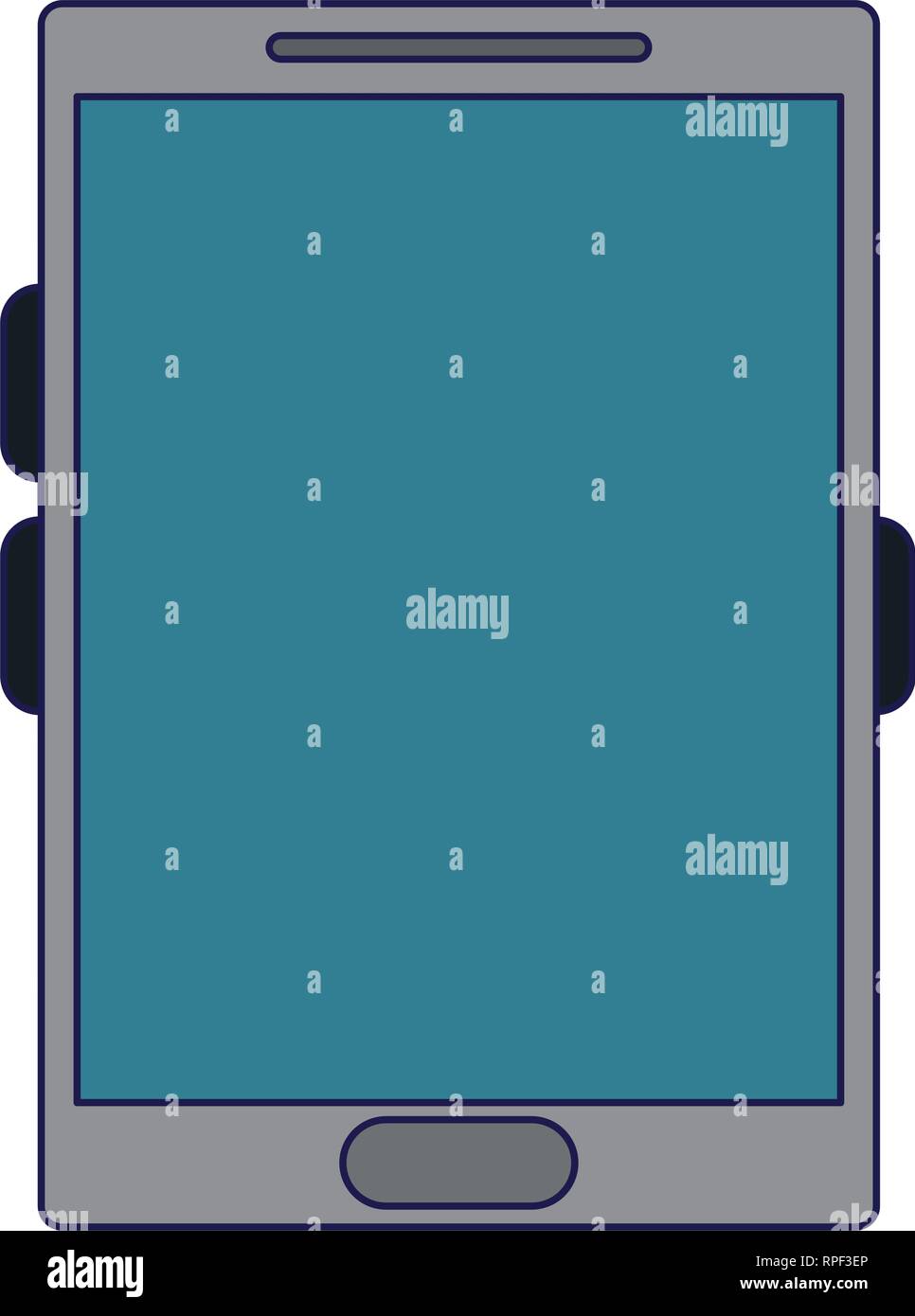 Smartphone mobile technology symbol blue lines Stock Vector Image & Art ...