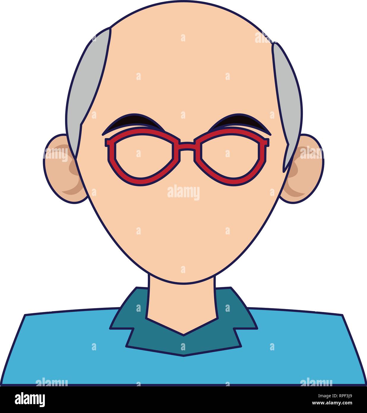 man faceless profile cartoon blue lines Stock Vector Image & Art - Alamy