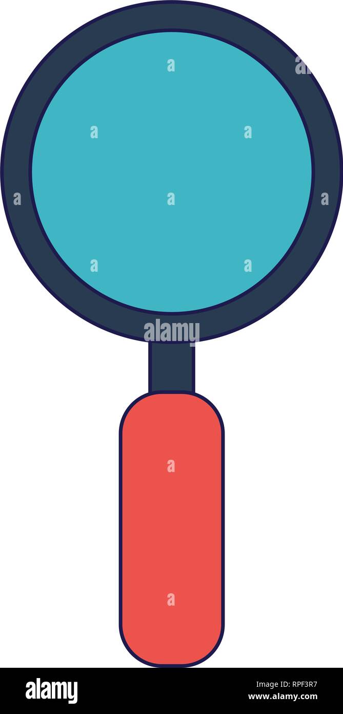 magnifying glass symbol blue lines Stock Vector Image & Art - Alamy