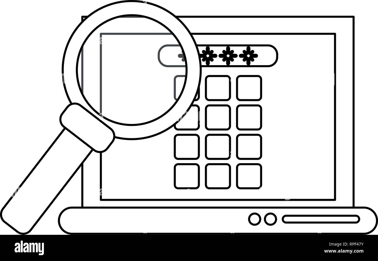 Security system technology black and white Stock Vector Image & Art - Alamy