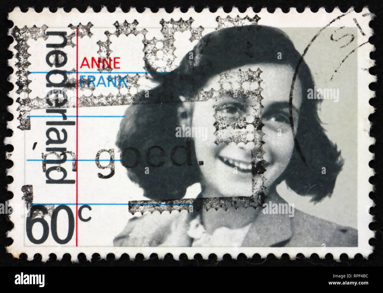 NETHERLANDS - CIRCA 1980: a stamp printed in the Netherlands shows Anne ...
