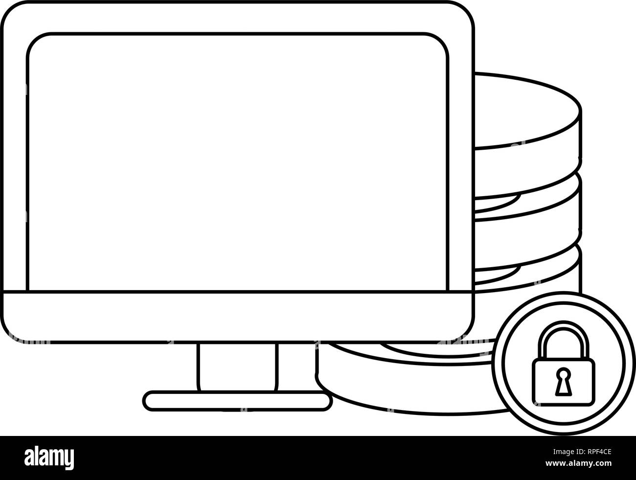 Security system technology black and white Stock Vector Image & Art - Alamy