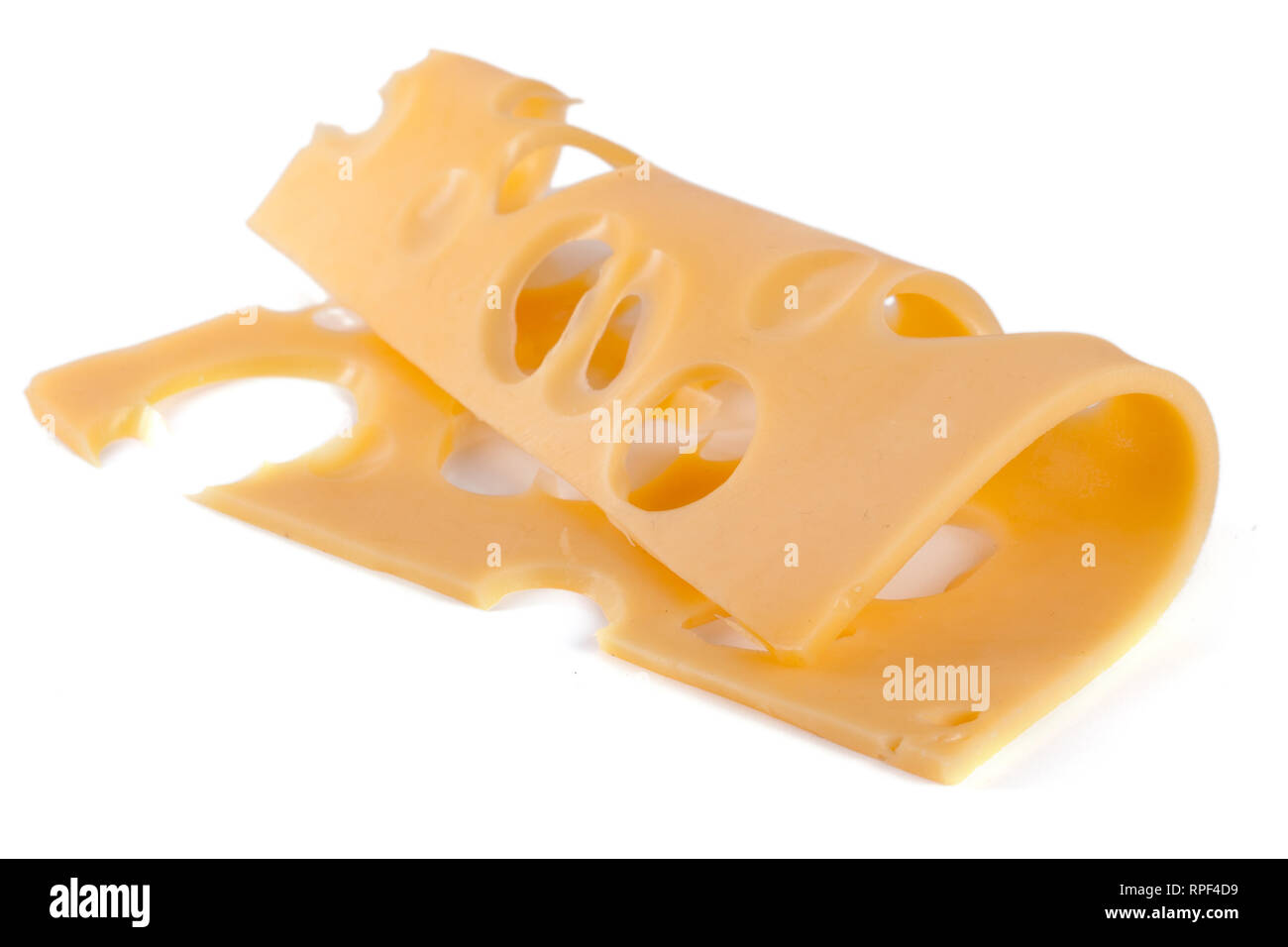 cheese slice isolated on white background cutout Stock Photo - Alamy