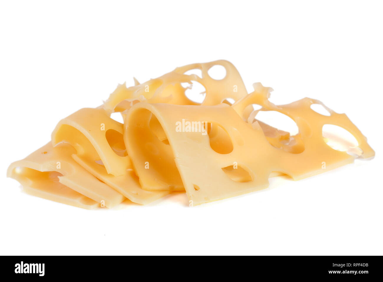 cheese slice isolated on white background cutout Stock Photo - Alamy