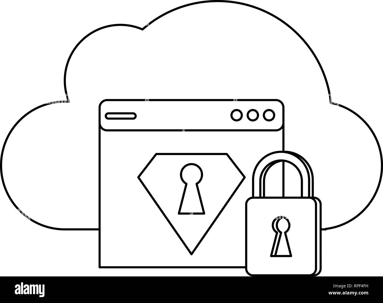 Security system technology black and white Stock Vector Image & Art - Alamy