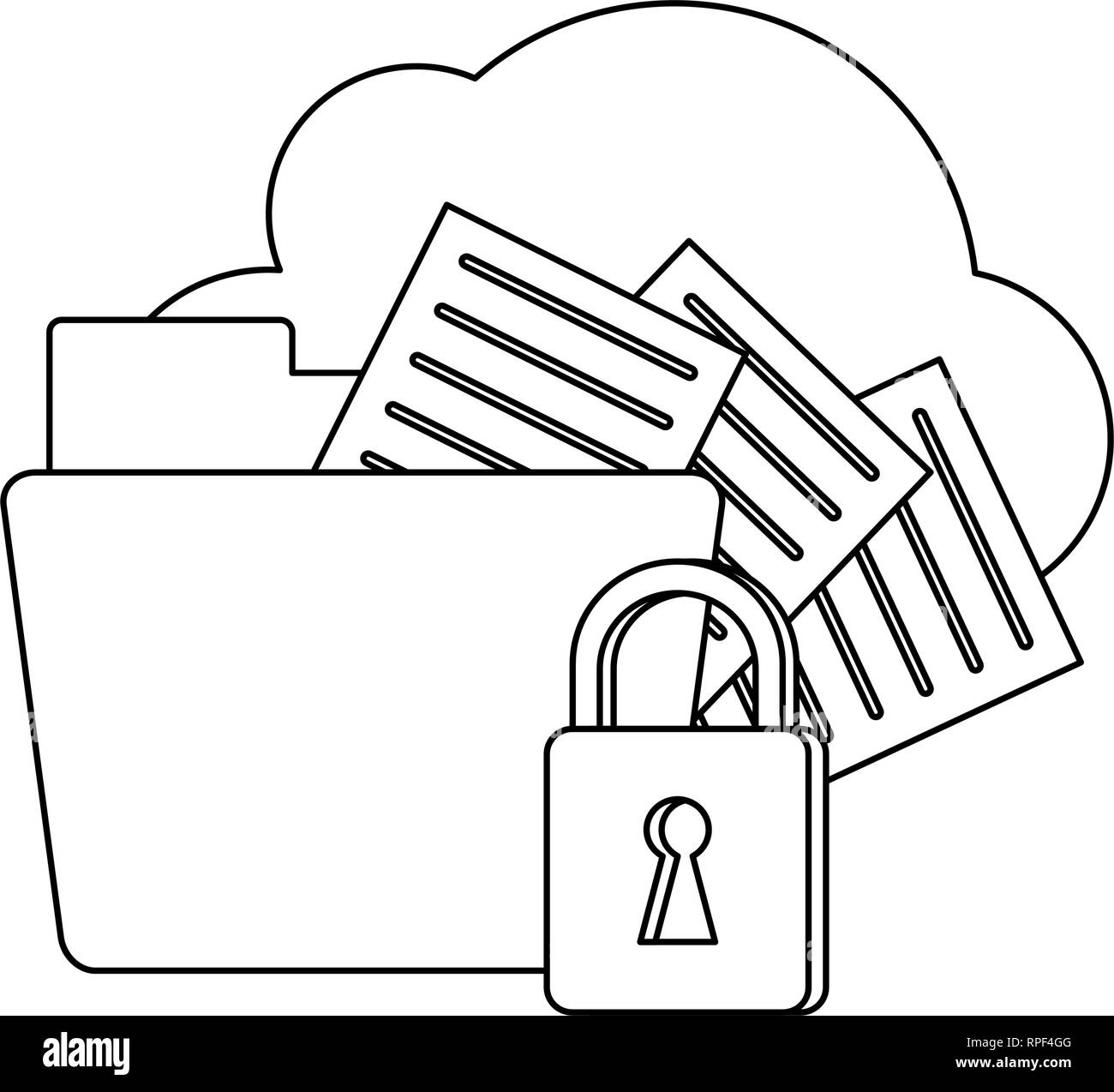 Security system technology black and white Stock Vector Image & Art - Alamy