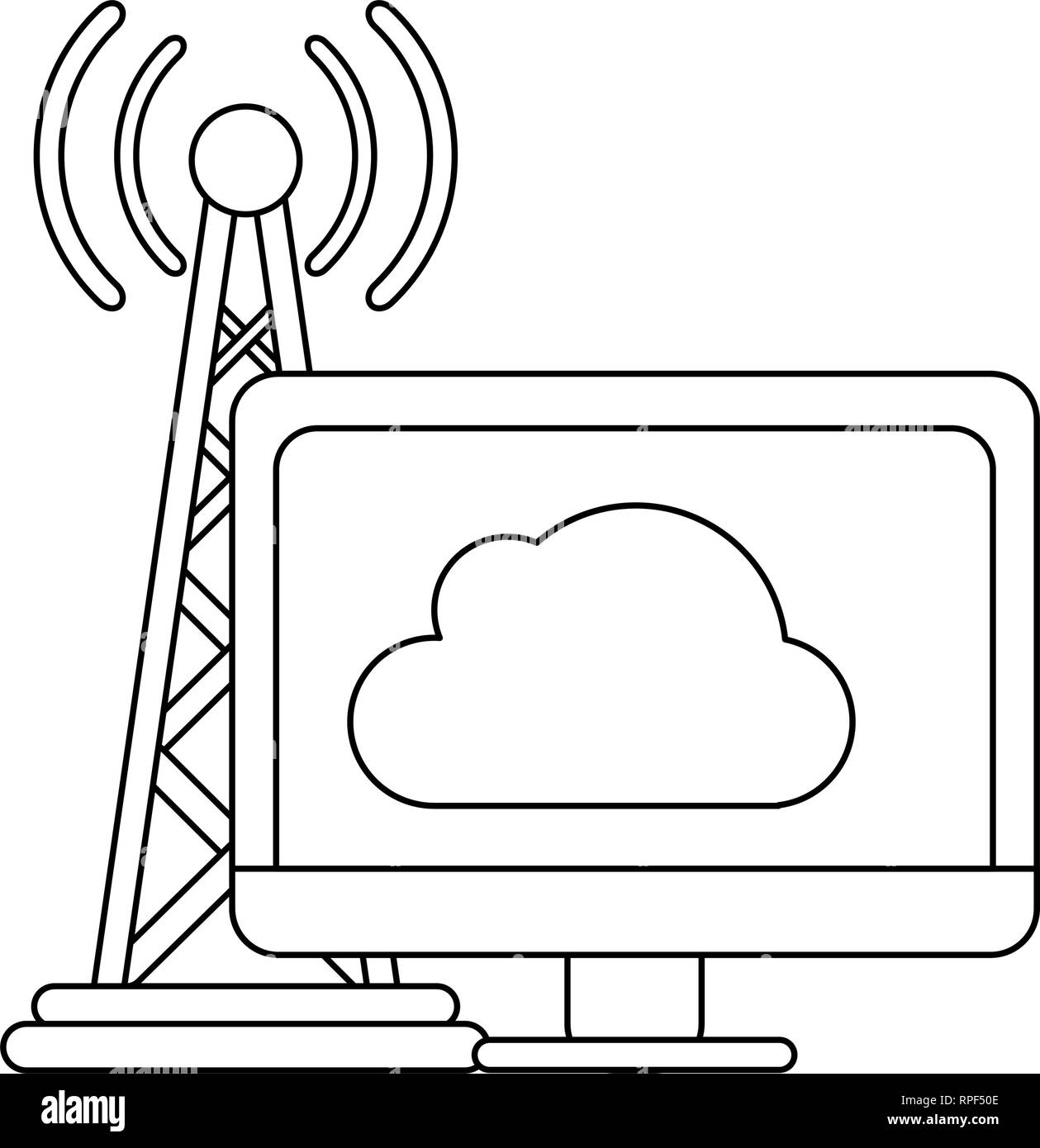Telecom cloud Stock Vector Images - Alamy