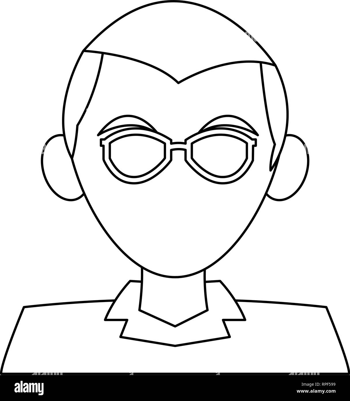 Men faceless cartoon Black and White Stock Photos & Images - Alamy