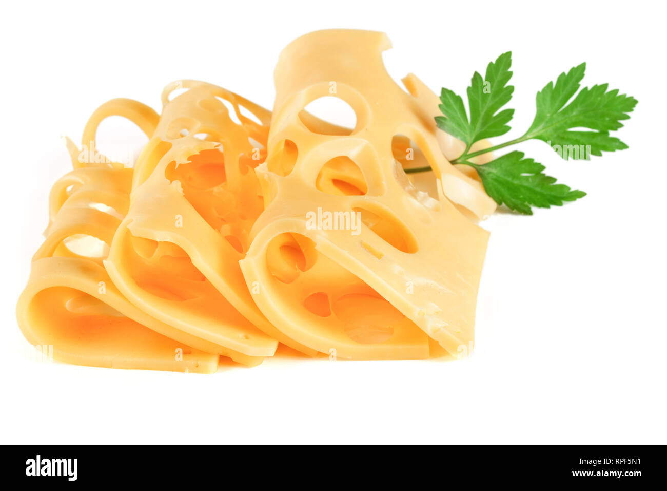 cheese slice isolated on white background cutout Stock Photo - Alamy