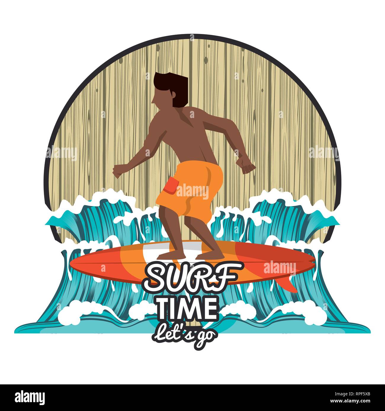 surf time cartoon Stock Vector Image & Art - Alamy