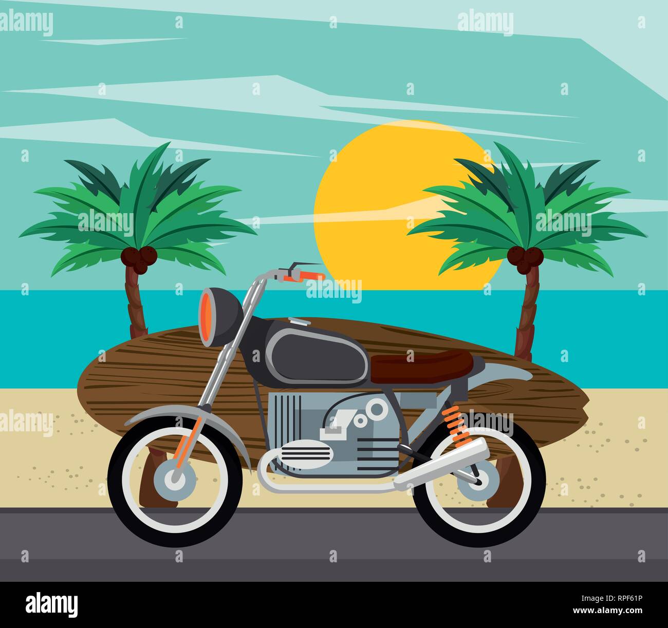 Malibu coast bike Stock Vector Images - Alamy