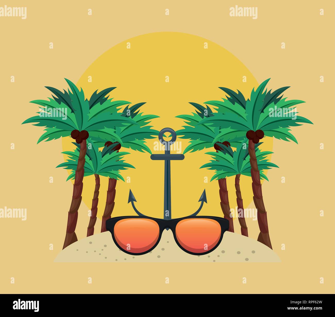 Panoramic view hawaii Stock Vector Images - Alamy