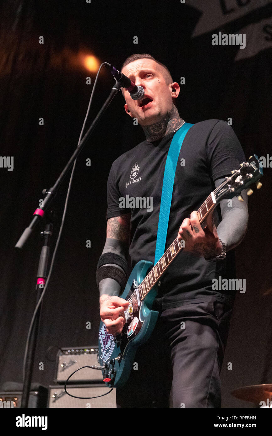 Madison, Wisconsin, USA. 20th Feb, 2019. MARK BOOZE of Booze & Glory ...