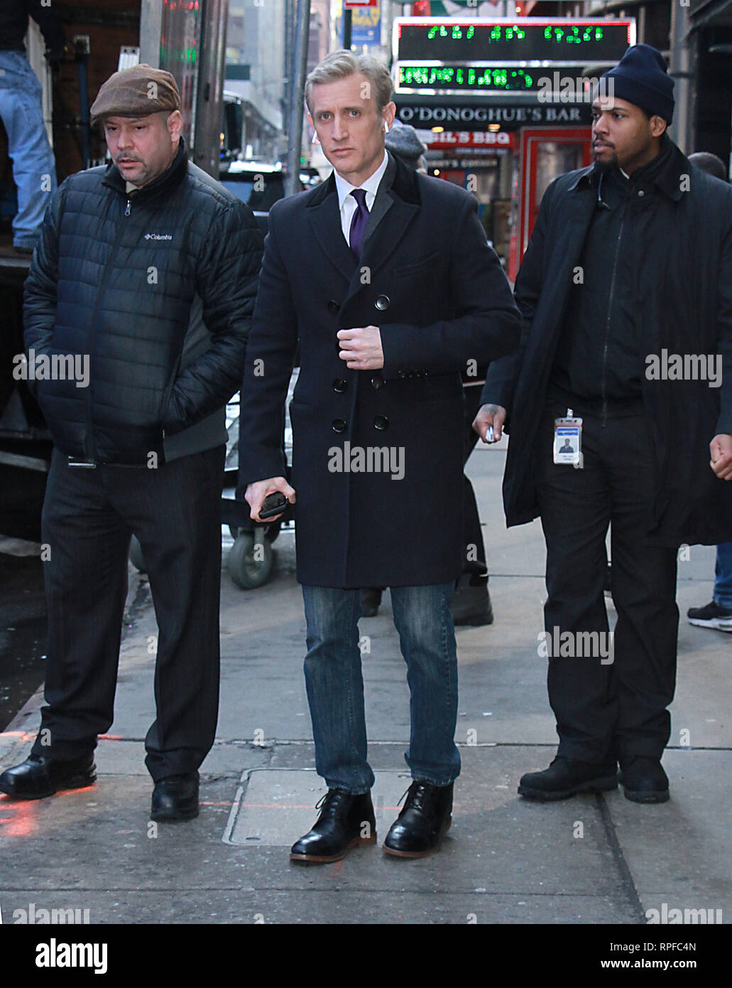 New York, NY, USA. 21st Feb, 2019. Dan Abrams seen exiting ABC Studios ...