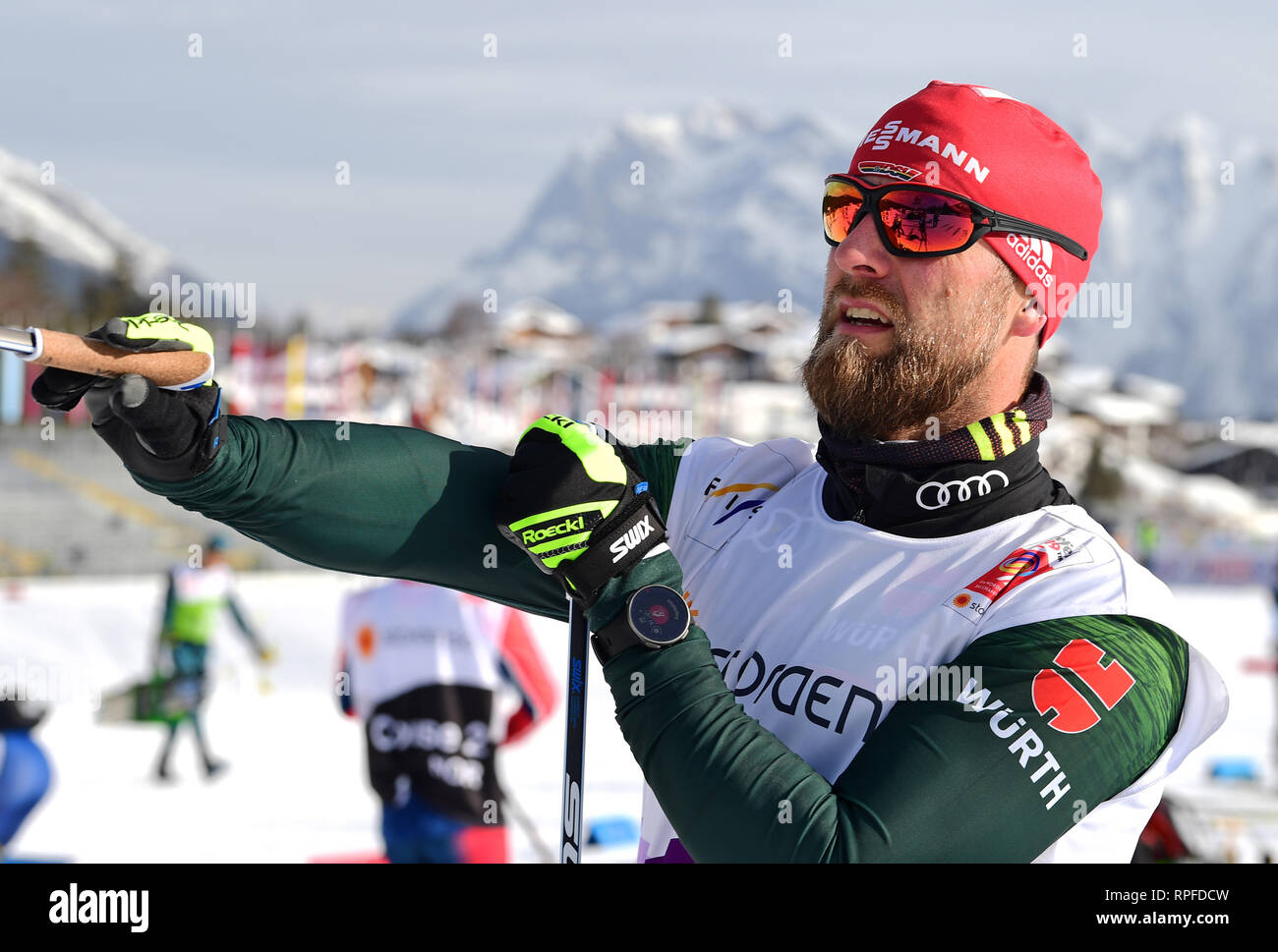 Seefeld, Austria. 20th Feb, 2019. Cross-country skiing, world championship, training. Axel ...