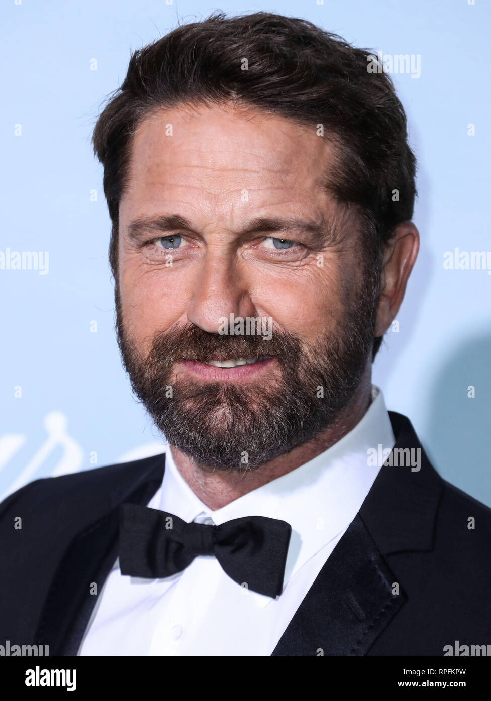 Actor Gerard Butler arrives at the 2019 Hollywood For Science Gala held ...
