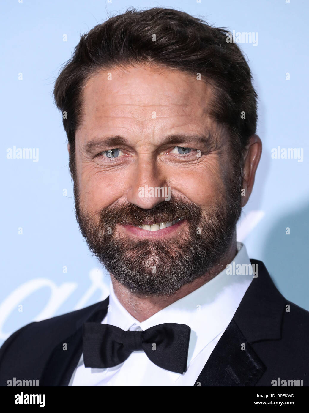 Actor Gerard Butler arrives at the 2019 Hollywood For Science Gala held ...