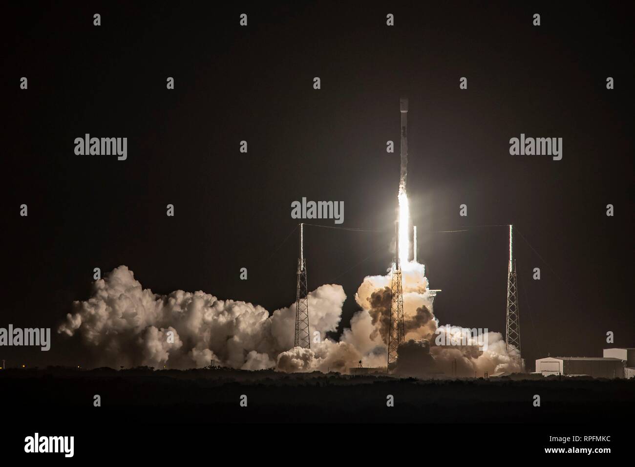 A Spacex Falcon 9 Rocket Carrying The Indonesian Nusantara Satu