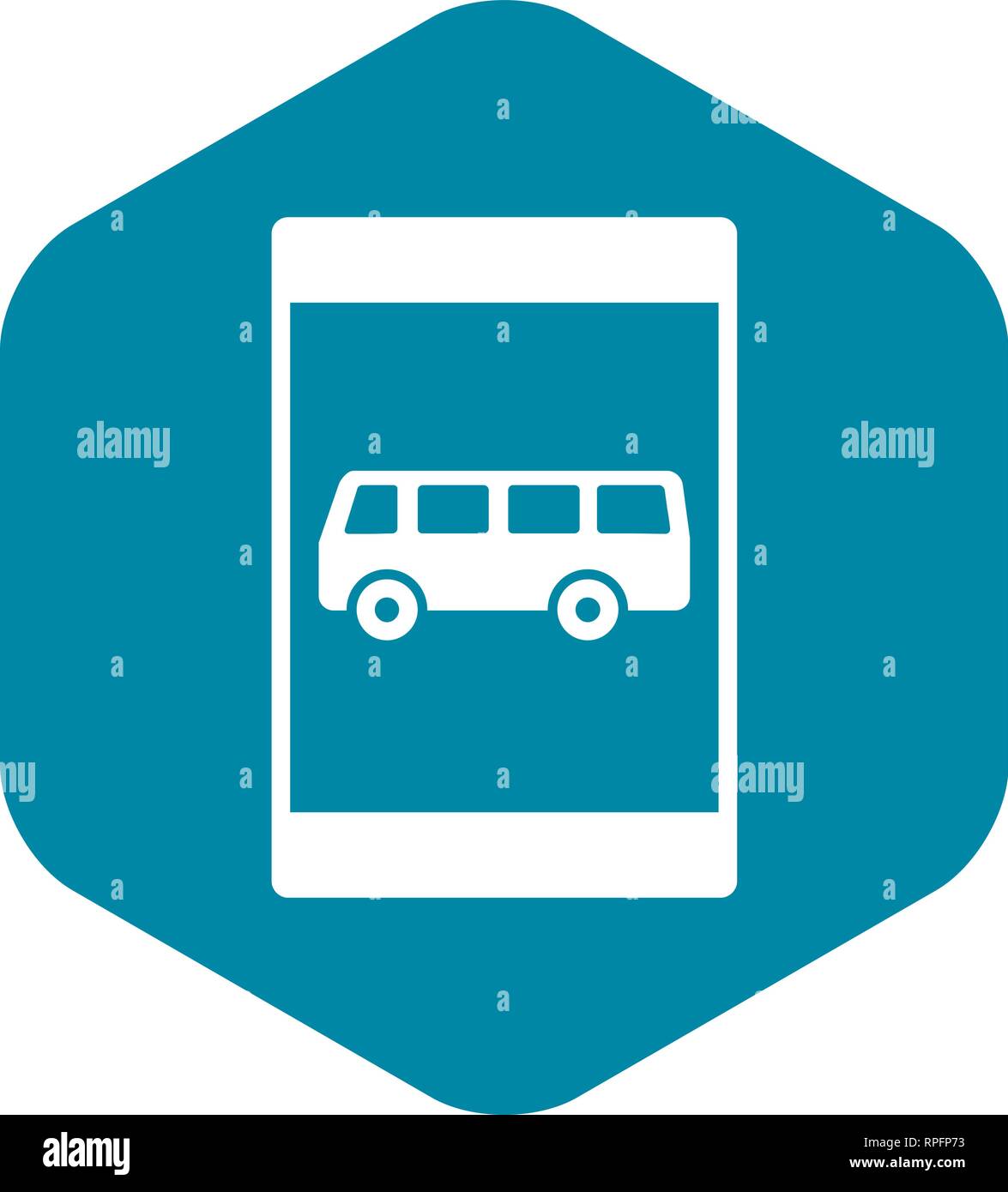 Bus stop sign icon in simple style Stock Vector Image & Art - Alamy