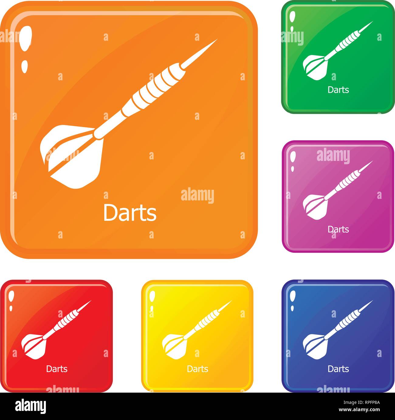 Darts icons set vector color Stock Vector Image & Art - Alamy