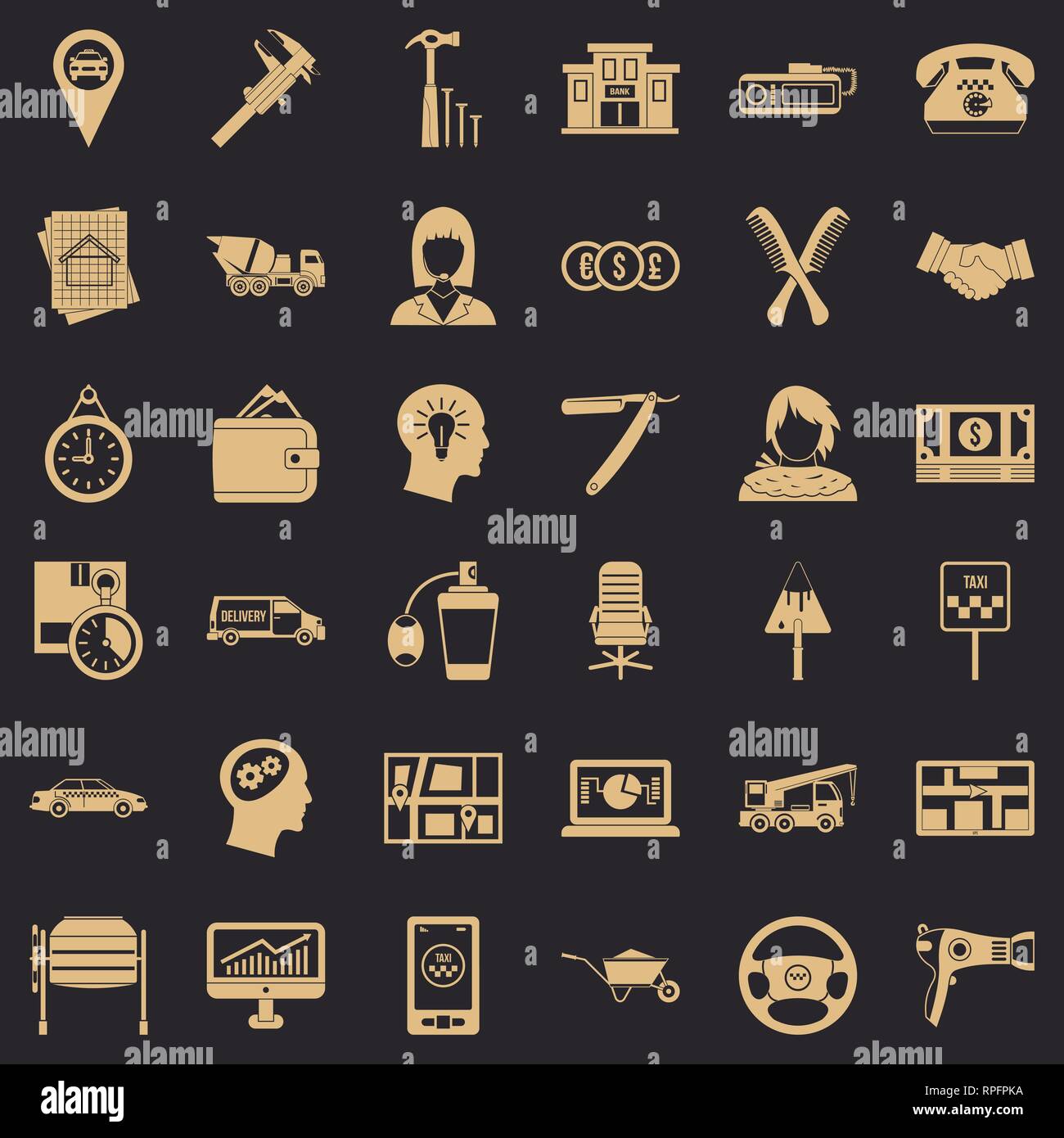 Delivery work icons set, simple style Stock Vector Image & Art - Alamy