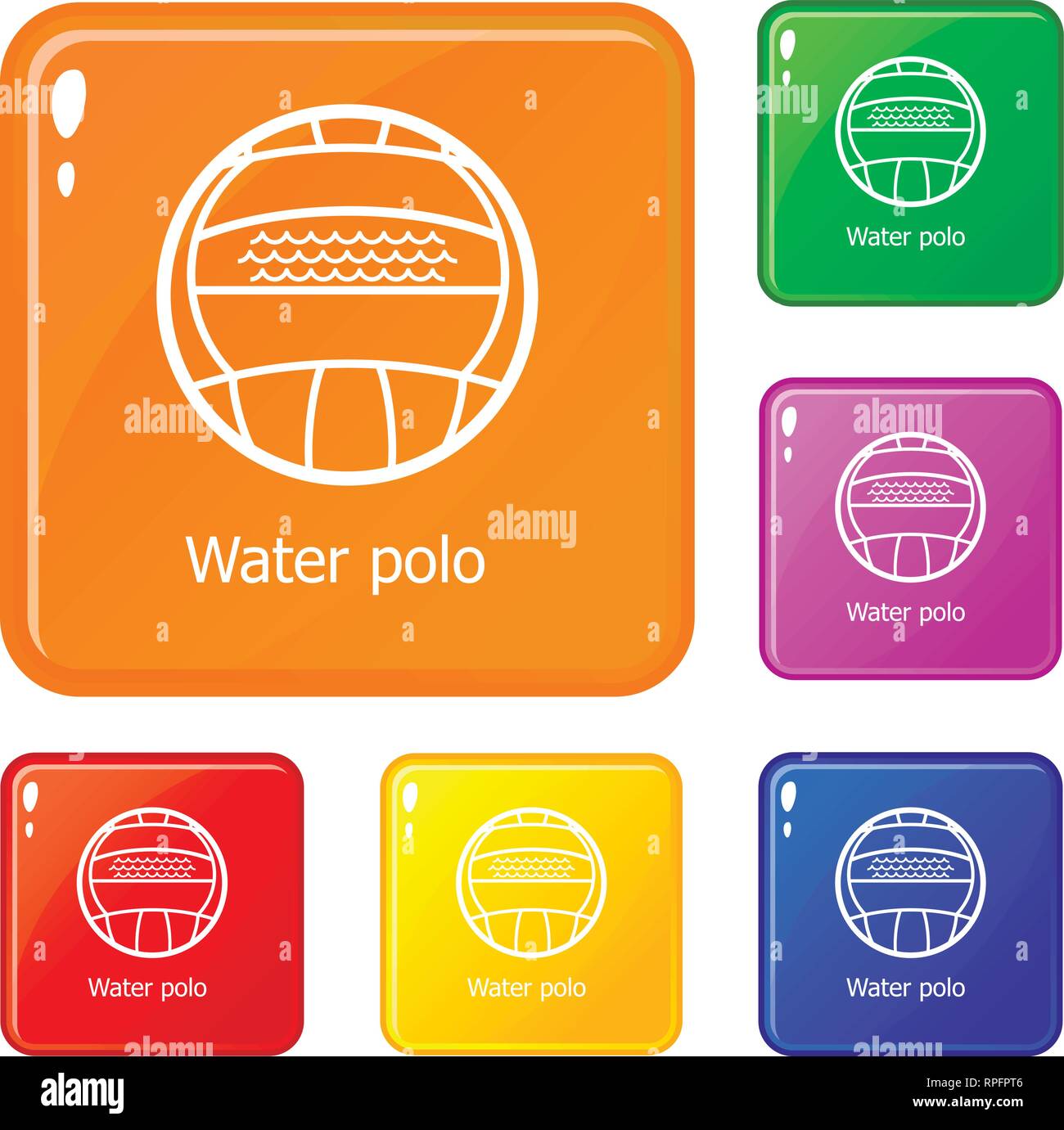 Water polo icons set vector color Stock Vector Image & Art - Alamy