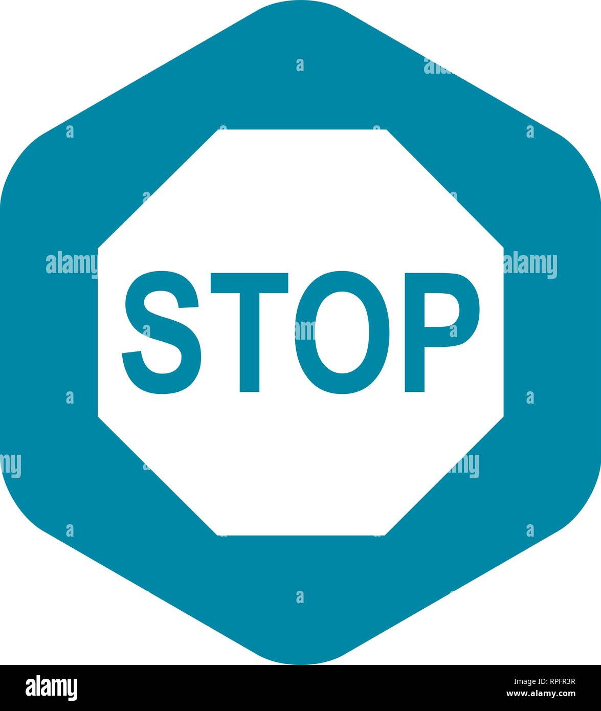 Stop sign icon, simple style Stock Vector Image & Art - Alamy