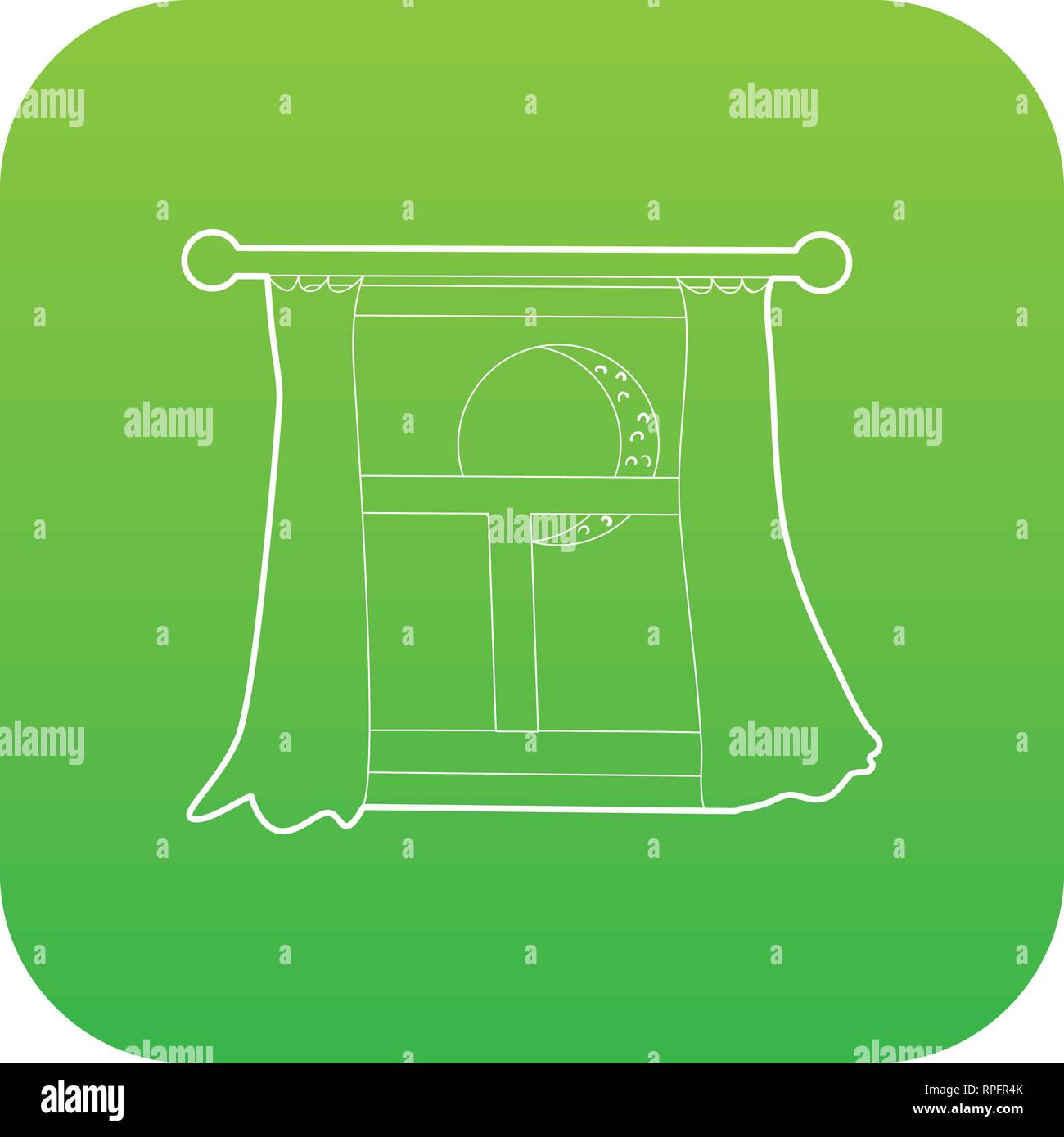 Night window icon green vector Stock Vector Image & Art - Alamy