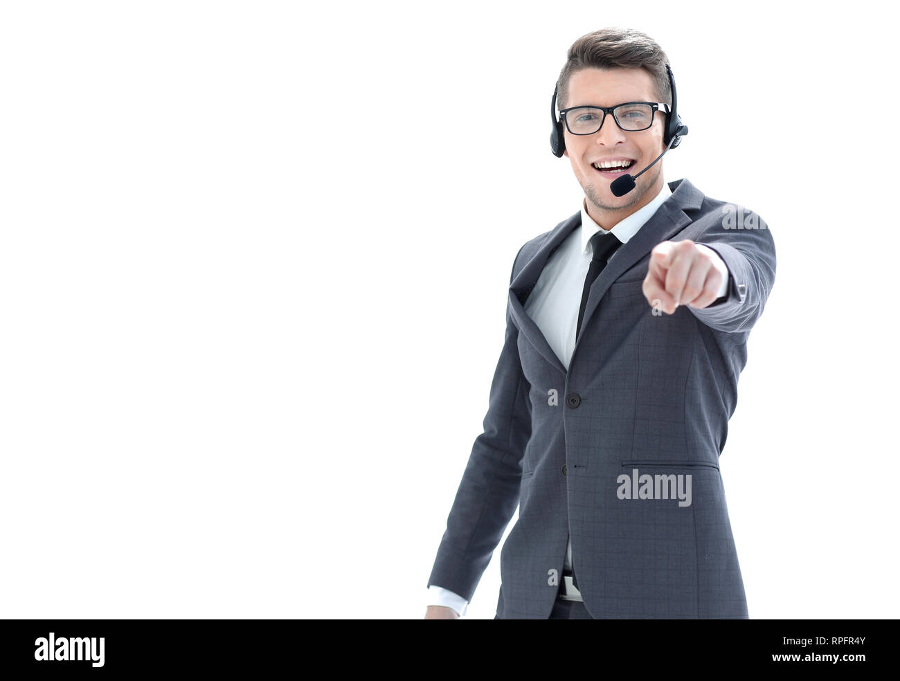 man points a finger at the camera Stock Photo - Alamy