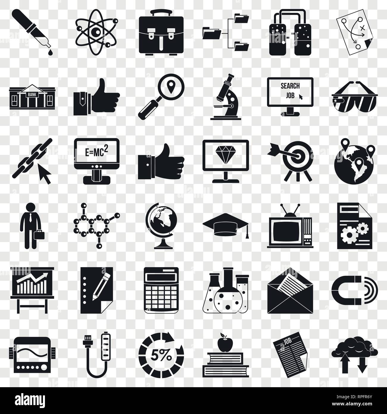 Business analysis icons set, cartoon style Stock Vector Image & Art - Alamy