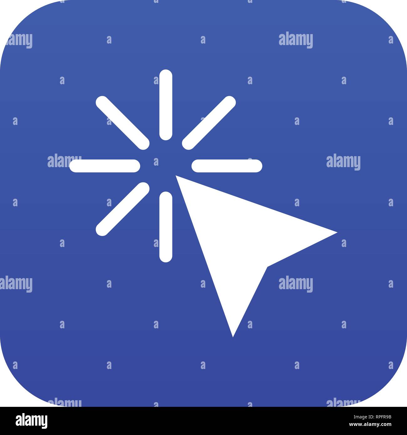 Click icon digital blue Stock Vector Image & Art - Alamy
