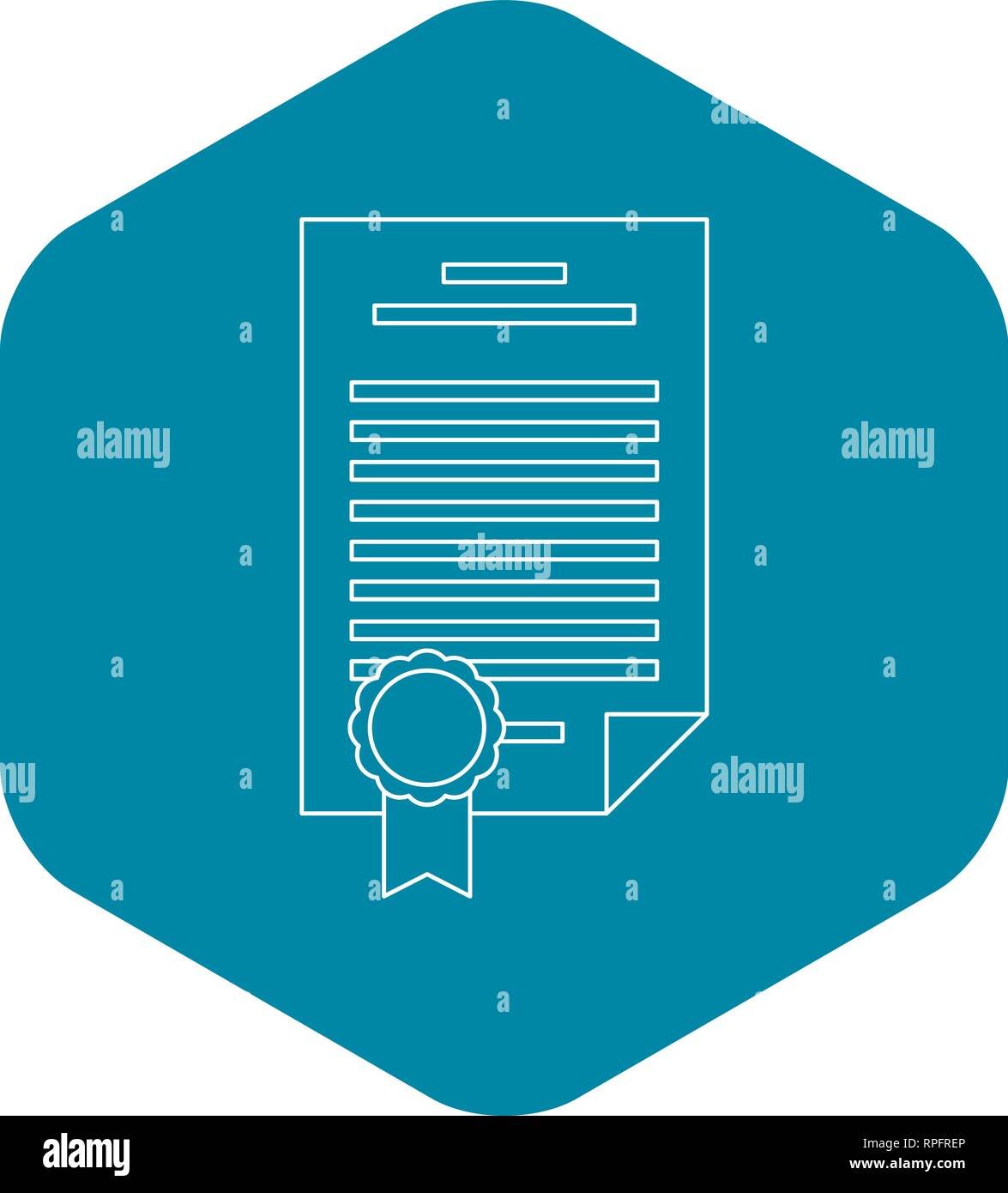 Insurance document icon, outline style Stock Vector Image & Art - Alamy