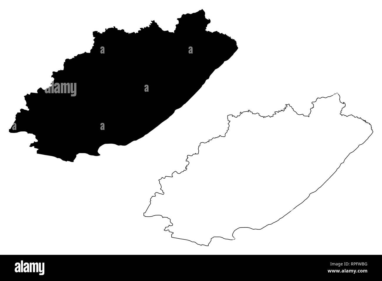 Map of south africa eastern cape hi-res stock photography and images ...
