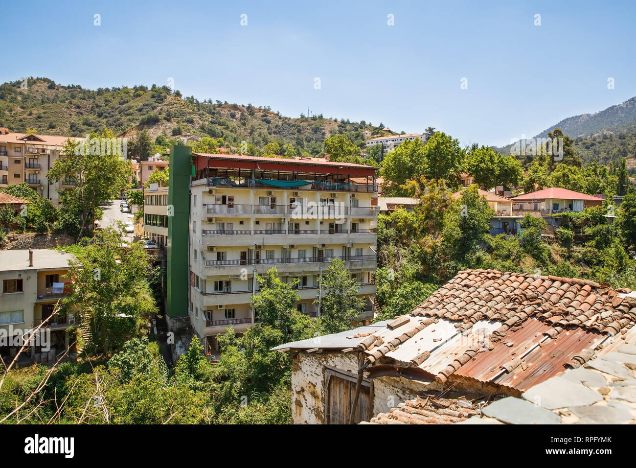 Old houses in Kakopetria village, Cyprus Stock Photo - Alamy