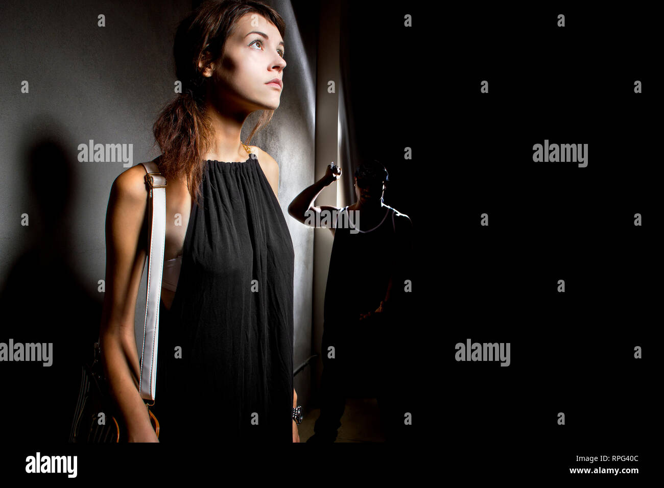 Man stalking girl hi-res stock photography and images - Alamy