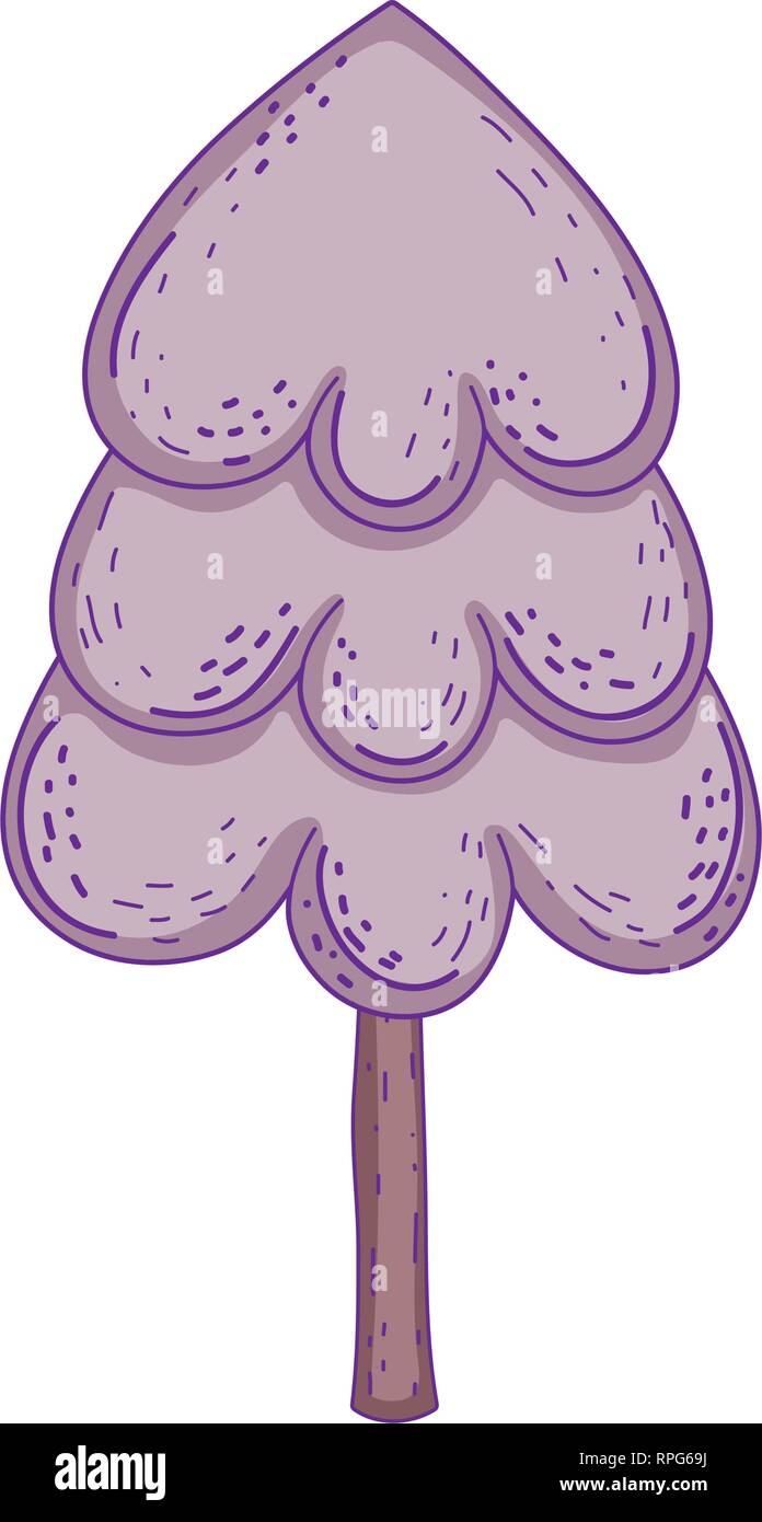 beautiful pine tree fairytale icon Stock Vector Image & Art - Alamy