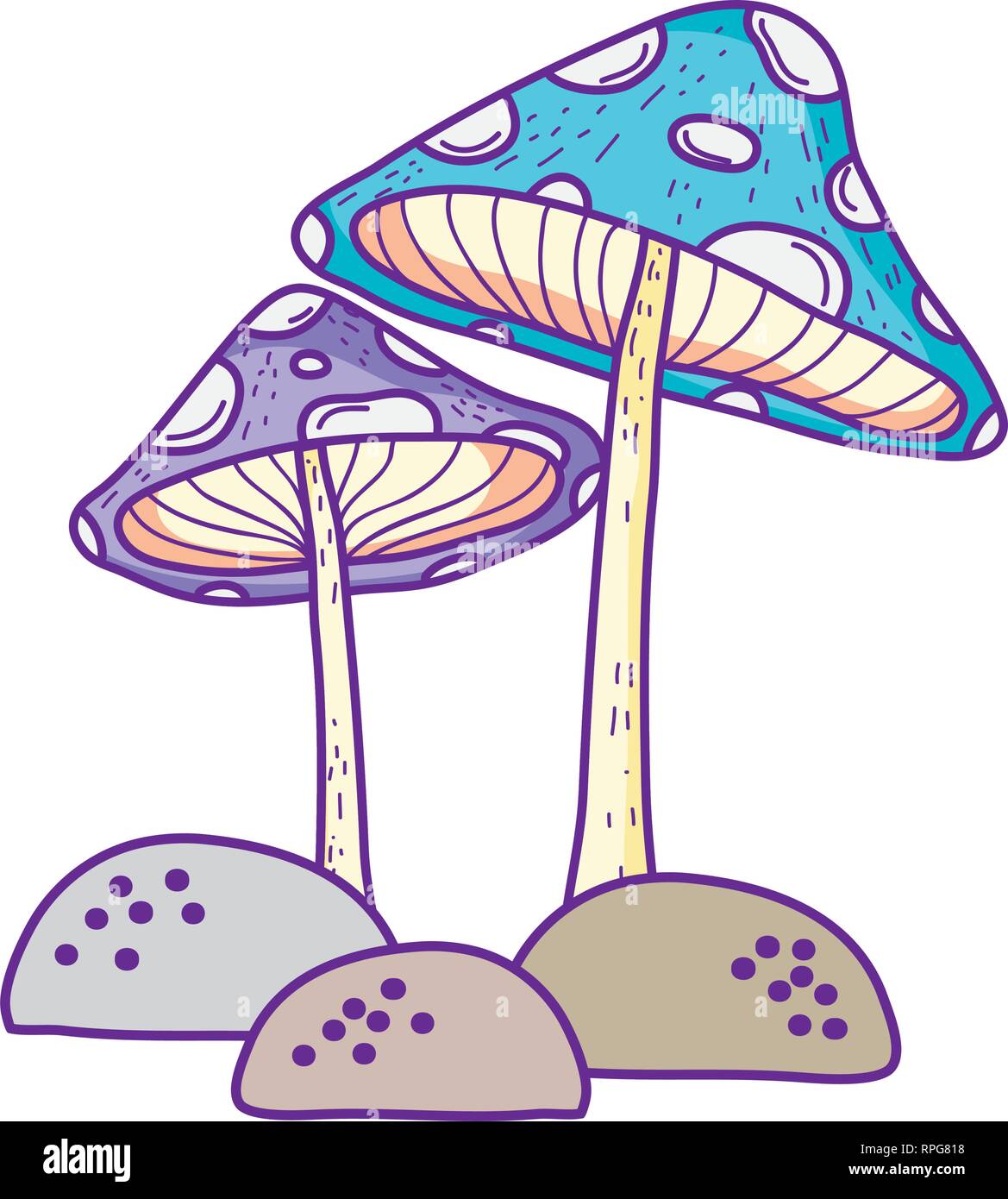 cute fungus fairytale icon Stock Vector Image & Art - Alamy