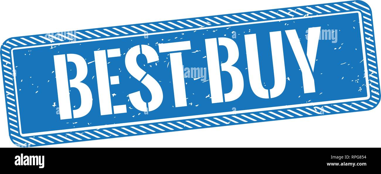 best buy blue isolated square rubber stamp tag Stock Vector Image & Art ...