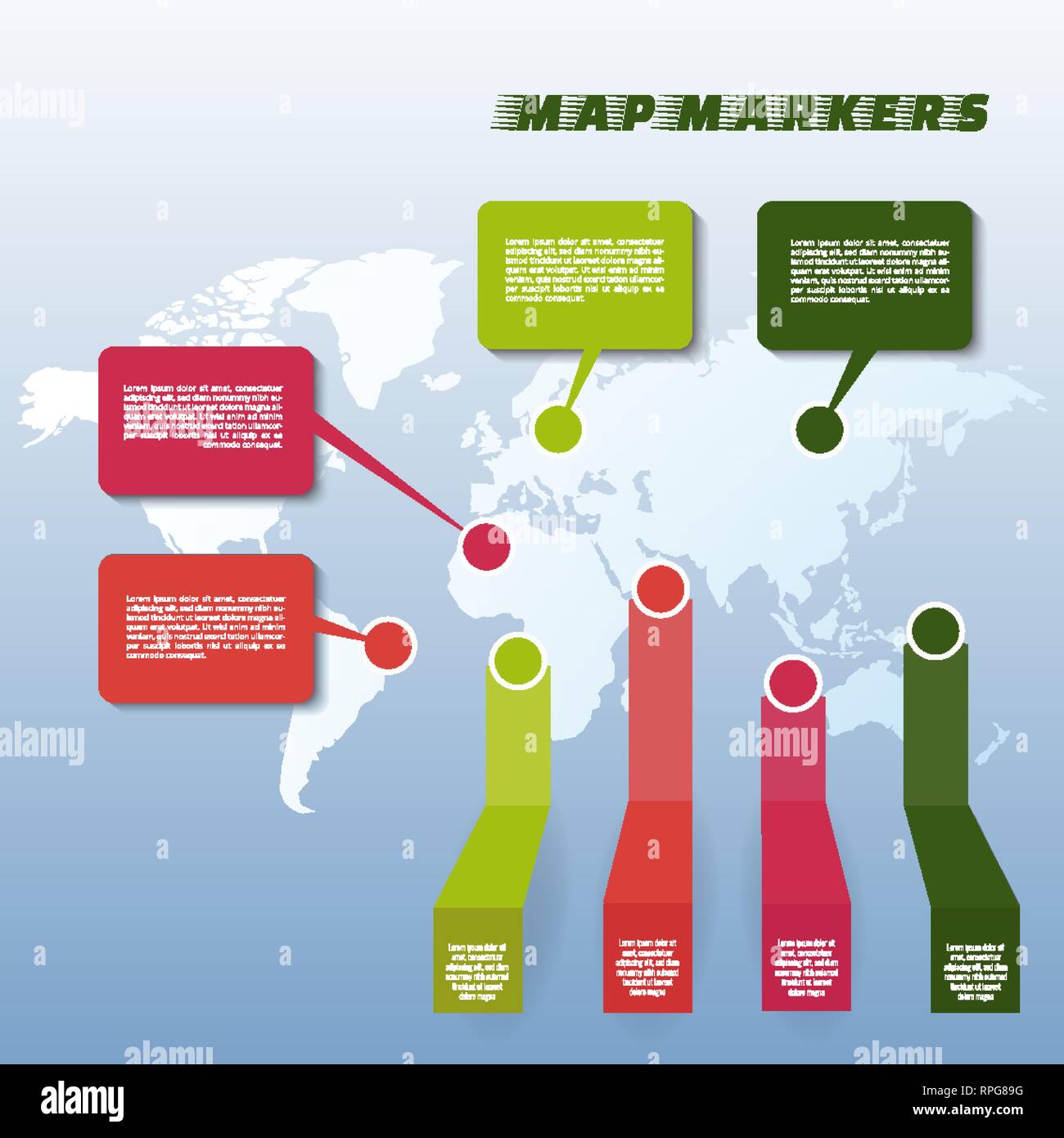 Set of colorful location icon. Vector illustration Stock Vector Image ...